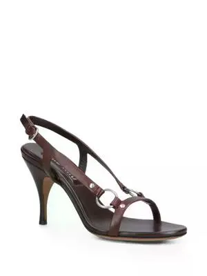 Miu Miu Ring-detail Leather Sandals