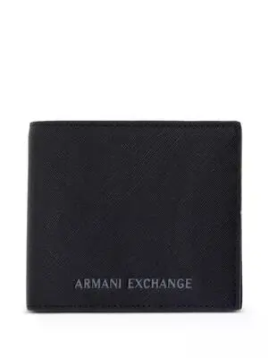 Armani Exchange Logo-print Bi-fold Wallet - Black