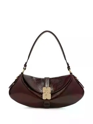 GANNI B-kat Deep-shine Shoulder Bag - Red