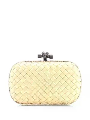 BOTTEGA VENETA Box Knot Intrecciato Satin Small Clutch Bag