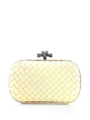 Bottega Veneta Box Knot Intrecciato Satin Small Clutch Bag
