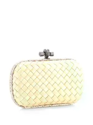 Bottega Veneta Box Knot Intrecciato Satin Small Clutch Bag