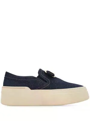 FERRAGAMO Vara Plate Platform Slip-on Shoes