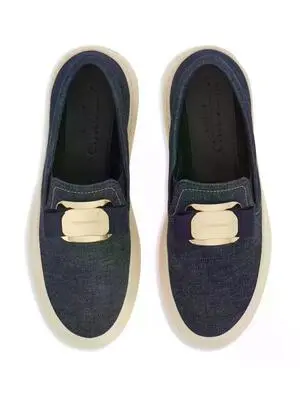FERRAGAMO Vara Plate Platform Slip-on Shoes