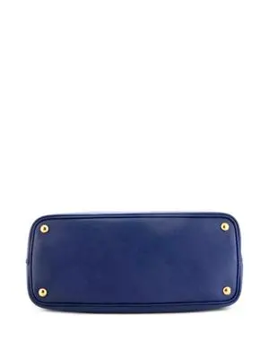 Prada Cuir Double Saffiano Leather Medium Tote Bag - Blue