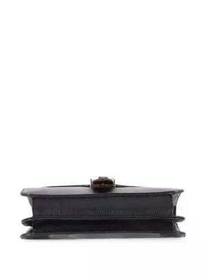 Gucci Interlocking Leather Medium Shoulder Bag - Black