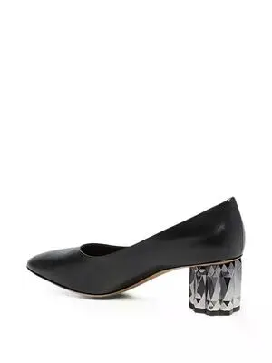 FERRAGAMO Sculptural-heel Leather Pumps