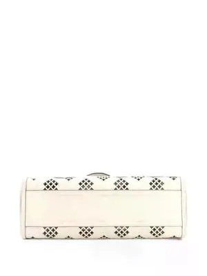 Gucci Convertible Gg Debossed Laser Cut Leather Small Tote Bag