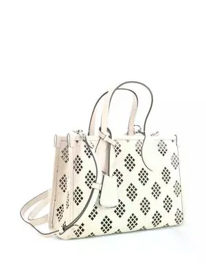 Gucci Convertible Gg Debossed Laser Cut Leather Small Tote Bag