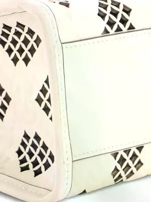 Gucci Convertible Gg Debossed Laser Cut Leather Small Tote Bag