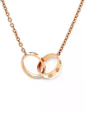 Cartier Love Interlocking 18k Rose Gold Necklace
