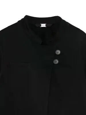 High Arise Asymmetric-fastening Collarless Jacket