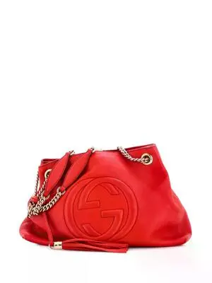 Gucci Soho Chain Strap Leather Medium Shoulder Bag - Red