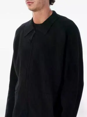 Universal Works Co Wool Ribbed Zip-up Sweater