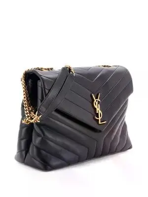 Saint Laurent Loulou Matelasse Chevron Leather Medium Shoulder Bag