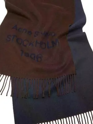 Acne Studios Wool Logo Scarf Wide