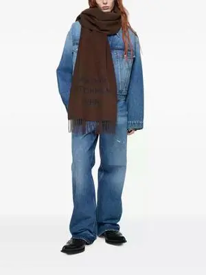 Acne Studios Wool Logo Scarf Wide