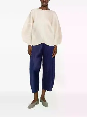 Issey Miyake Pleated Balloon-sleeve Top
