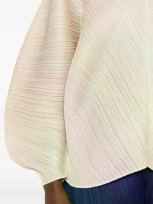 Issey Miyake Pleated Balloon-sleeve Top