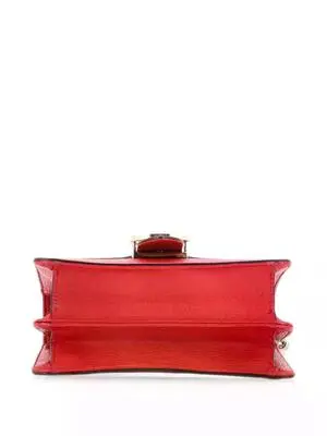 Gucci Interlocking Leather Small Shoulder Bag - Red