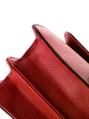 Gucci Interlocking Leather Small Shoulder Bag - Red