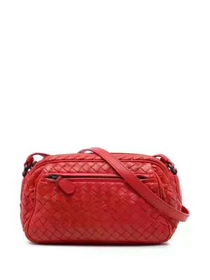 Bottega Veneta 2012-2026 Nappa Intrecciato Crossbody Bag - Red