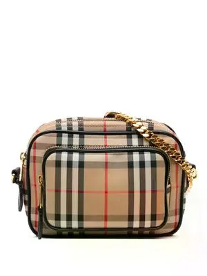 Burberry 2018-2026 House Check Canvas Camera Bag Crossbody Bag - Neutrals