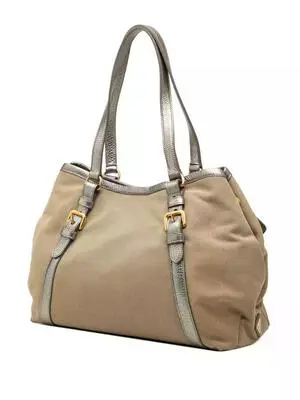 Prada 2000-2013 Canvas Canapa Logo Tote Bag