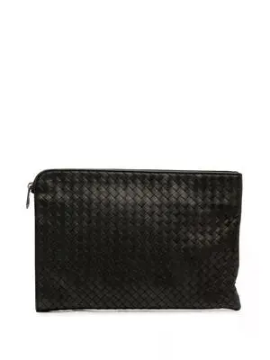 Bottega Veneta 2012-2026 Nappa Intrecciato Clutch Bag - Black