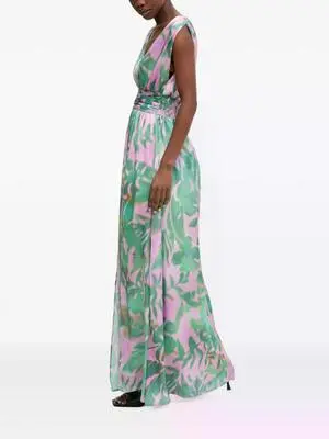 MORGAN Floral-print Sleeveless Maxi Dress