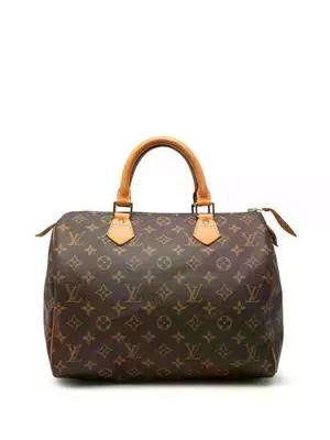 LOUIS VUITTON 1995 Monogram Speedy 30 Boston Bag - Brown