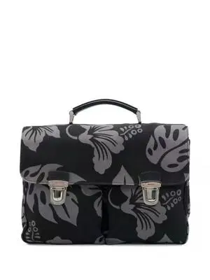Prada 2010-2026 Canvas Floral Print Business Bag