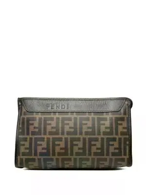 Fendi 2000-2010 Zucca Coated Canvas Clutch Bag