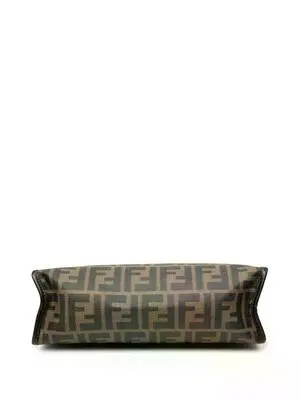 Fendi 2000-2010 Zucca Coated Canvas Clutch Bag