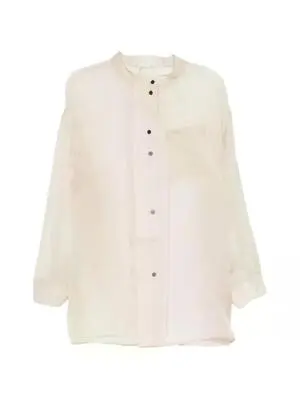 YEAREAST Sheer Panelled Shirt - Neutrals