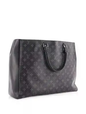 LOUIS VUITTON Grand Sac Bag Monogram Eclipse Canvas Tote Bag - Black