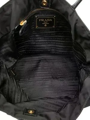 Prada 2000-2013 Tessuto Canapa Logo Satchel