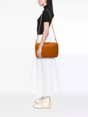 Bottega Veneta 2011 Large Nappa Intrecciato Nodini Crossbody Bag - Orange