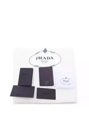 Prada 2010-2026 Woven Palm And Leather Tote Bag