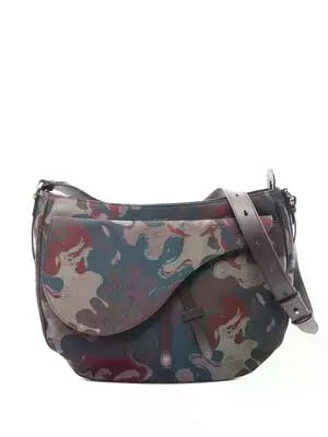 Dior 2000-2026 Peter Doig Denim Camouflage Soft Saddle Bag Satchel - Brown