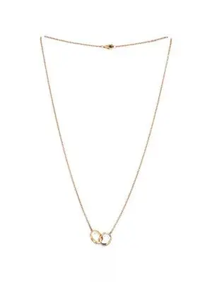 Cartier Love Interlocking 18k Rose Gold Necklace - Pink