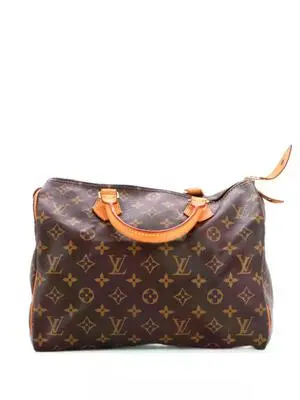 LOUIS VUITTON Speedy Handbag Monogram Canvas 30 Satchel - Brown