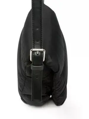 Moncler Caradoc Quilted Leather-trim Shoulder Bag - Black