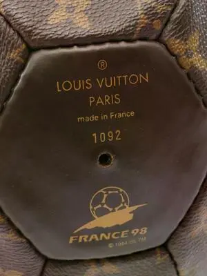 LOUIS VUITTON 1998 France World Cupe Monogram-pattern Soccer Ball - Brown