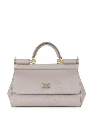 Dolce & Gabbana Mini Sicily Leather Mini Bag - Neutrals