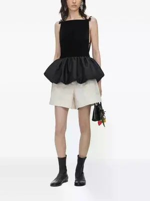 SELF-PORTRAIT Velvet Peplum Top