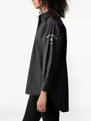 MAISON MARGIELA Logo-print Button-down Cotton Shirt