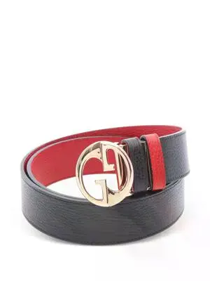 Gucci 2010s Gg Buckle Reversible Belt - Black