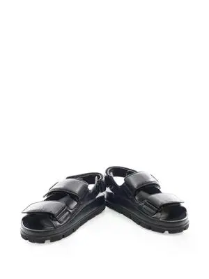 Prada 2010s Logo Plate Sandals
