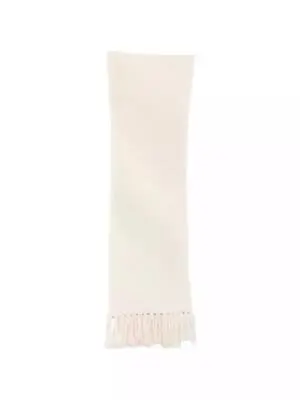Lacoste Fringed Chunky-knit Scarf